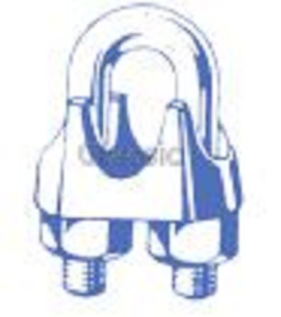 Cable clamp galv. 6 mm